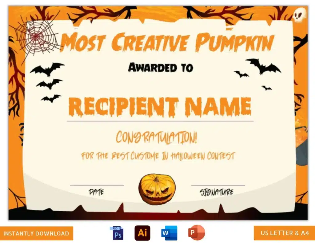 Halloween Certificate - 99diploma.com