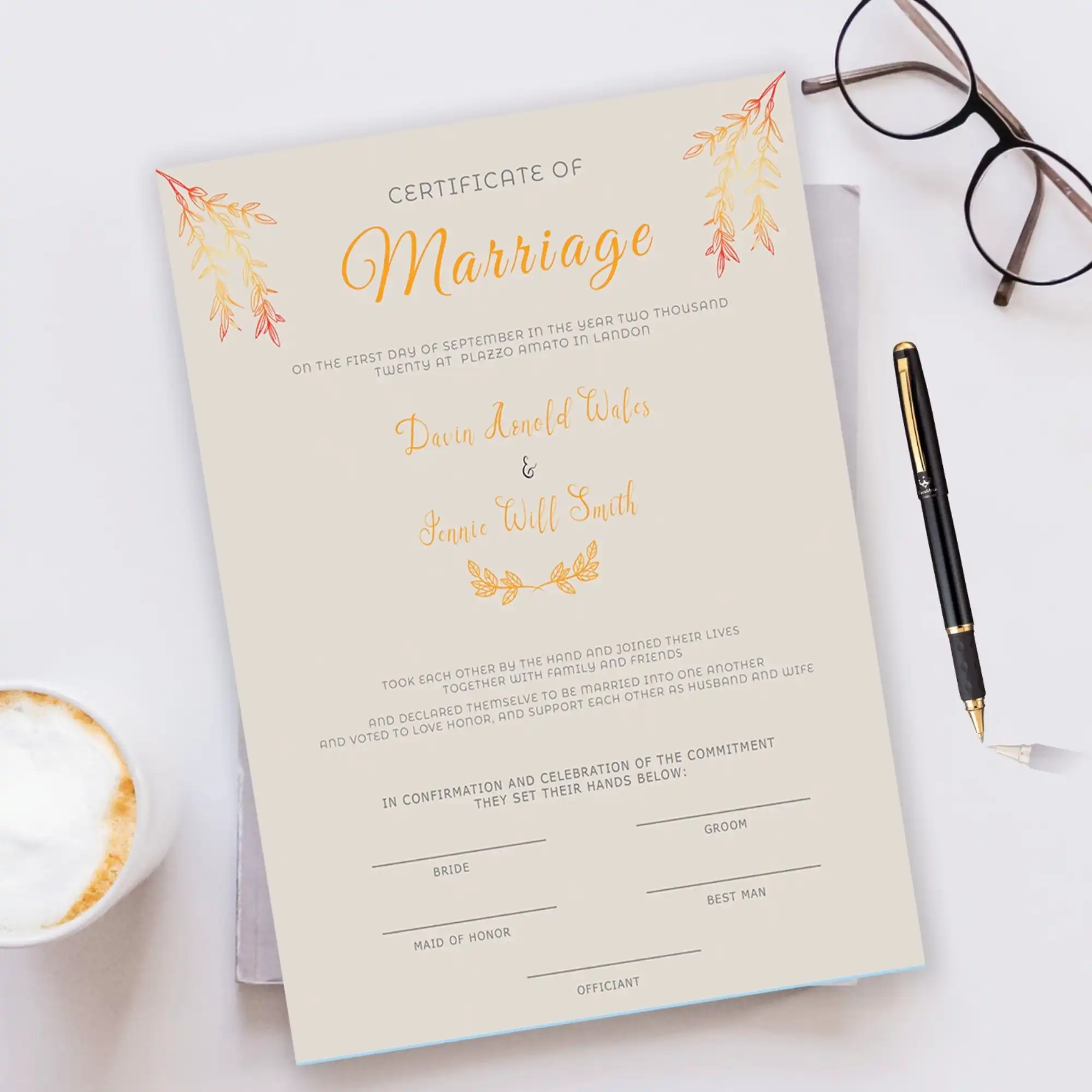 Marriage Certificate - 99diploma.com